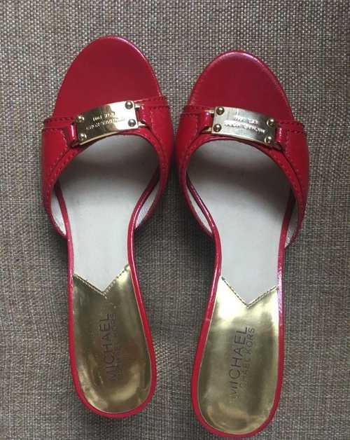 Босоножки Michael Kors красные лаковые