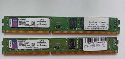 DDR3 Kingston valueram 2x 4GB двухсторонняя