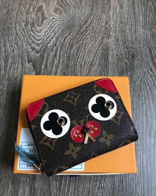 Кошелек Louis Vuitton zippy маленький красный