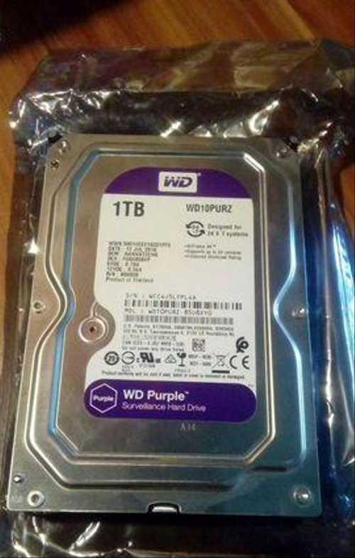 Жесткий диск WD Purple 1 тб