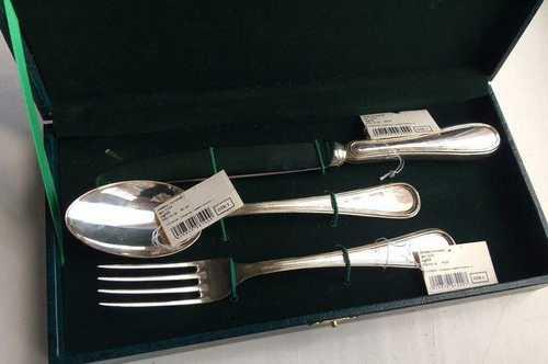 Серебряные ложка, вилка и нож. 925 пробы