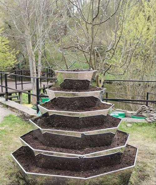 Клумба из нержавеющей стали