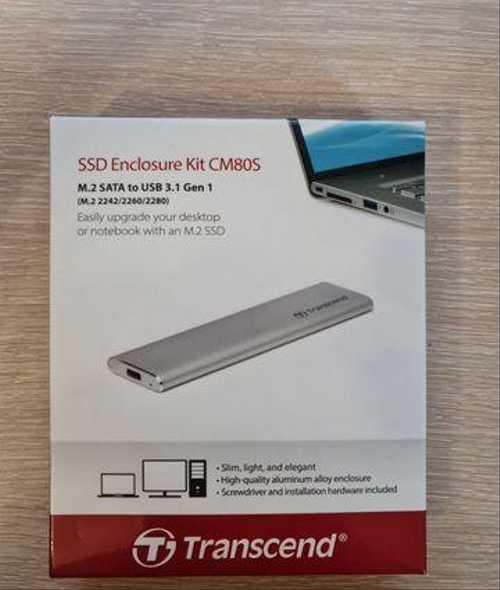 Внешний бокс Transcend M2 TS-CM80S USB 3.1 Gen1