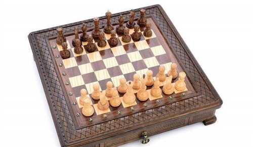 Шахматы резные в ларце "Гранд" 50, Harutyunyan