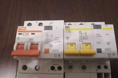 Дифавтомат 25А 30 мА