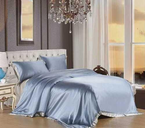 Шелковое постельное белье Luxe Dream Плаза скай евро