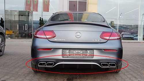 Накладка заднего бампера Mercedes C63 AMG W205 | Festima.Ru ...