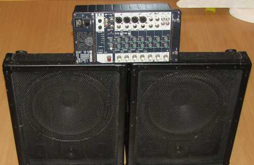 Акустика 600Вт колонки EVM микшер усилитель Yamaha