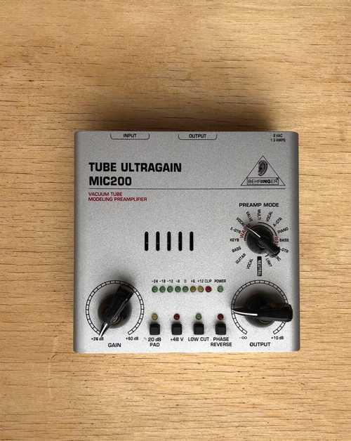 Предусилитель Behringer mic200 tube ultragain