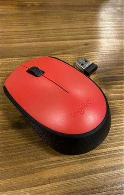 Беспроводная мышь Logitech M171 Красная