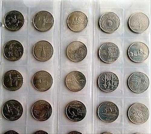 Коллекция монет "Штаты и территории США" (25 центо