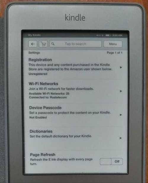 Электронная книга Amazon Kindle 4 Touch
