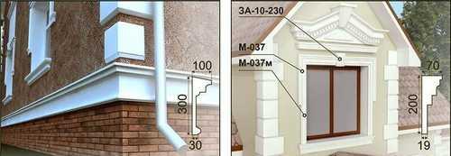 Фасадный декор из пенополистирола. Лепнина