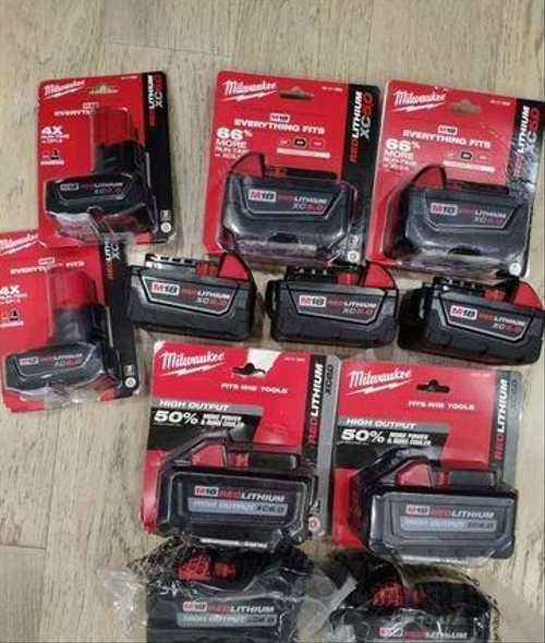 Аккумуляторы milwaukee M18 и M12 redlithium