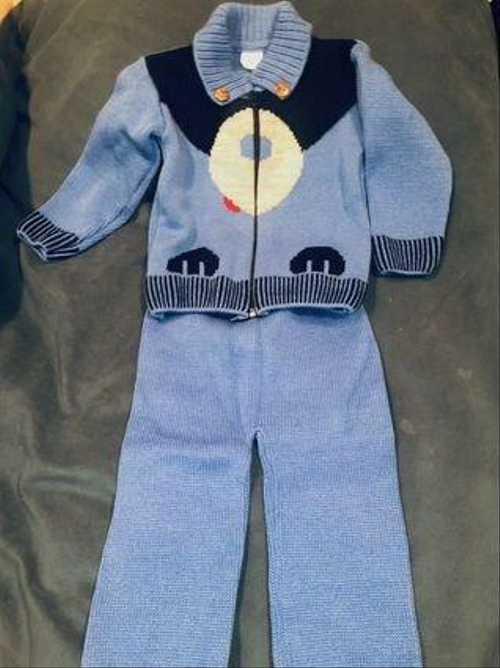 Вязаный костюм на мальчика 92-98