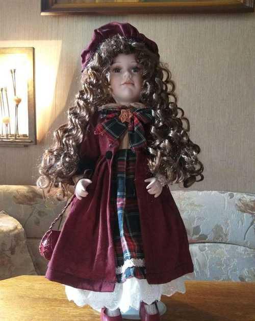 Кукла фарфоровая 50 см бренд Porcelain Doll винтаж