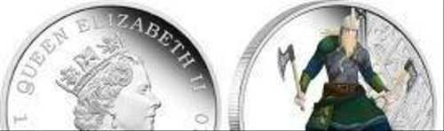 Монеты Великие воины, Тувалу 2010г., серебро, 4 шт