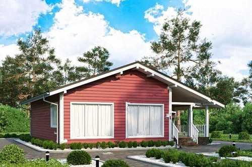 Каркасный дом 115 кв.м. 11х11 м. 2 спальни