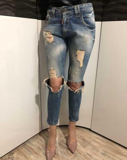 Джинсы рваные (бренд : dsquared)