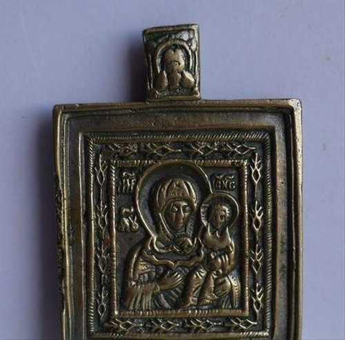 Икона меднолитая Богородица Смоленская