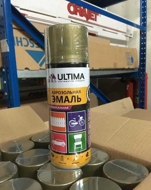 Краску Ultima аэрозольная эмаль универ металлик