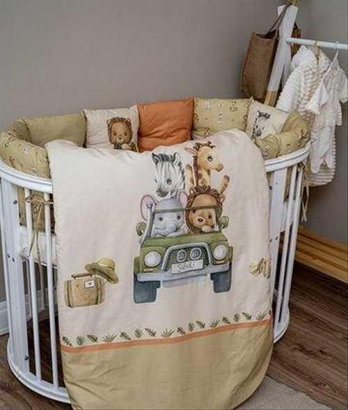 Комплект для детской кроватки Сафари