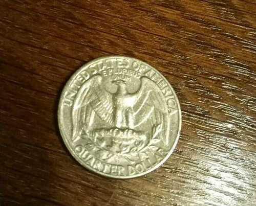 Монета Quarter Dollar Liberty 1965 года