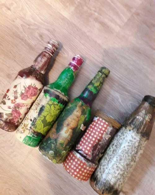 Сувениры Бутылки декор в подарок handmade
