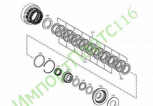Запчасти для ремонта кпп 2hl270, 2hl290 ZF