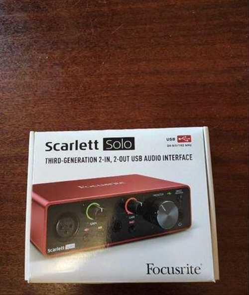 Внешняя звуковая карта Focusrite Scarlett Solo