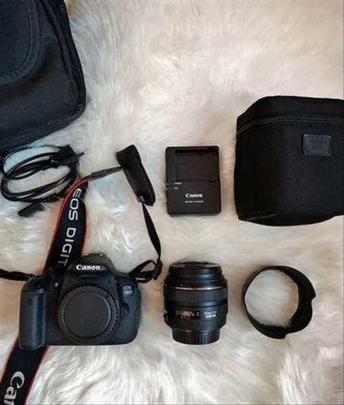 Фотоаппарат Canon EOS 700D, объектив Sigma 1/1.4 3