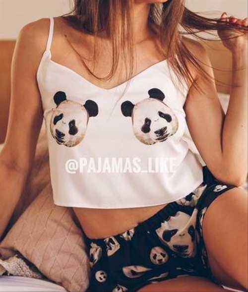 Пижама Шёлковая с Пандами