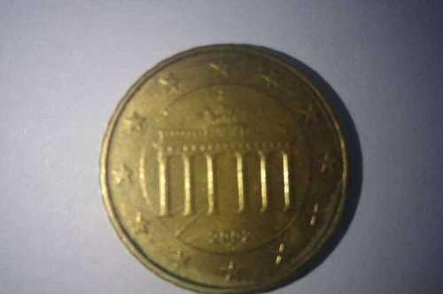Монета Германия 10 евроцентов 2002 год (D)
