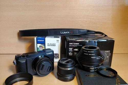 Фотоаппарат panasonic lumix gx80 + olympus 25mm f1