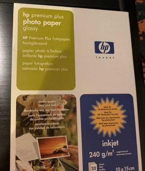 Фотобумага hp premium plus glossy 10x15