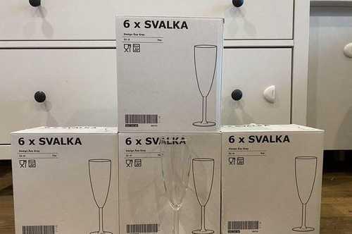 Бокалы икеа IKEA Свальк Svalka для шампанского