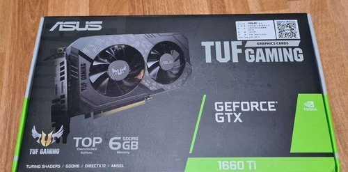 Новая запечатанная Асус gtx 1660ti