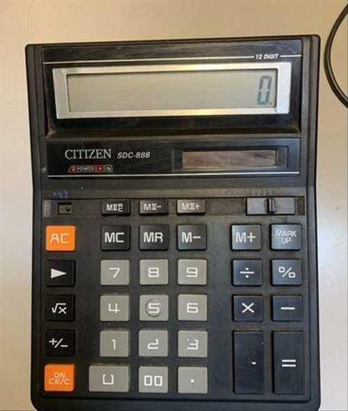 Калькулятор Citizen SDC 888