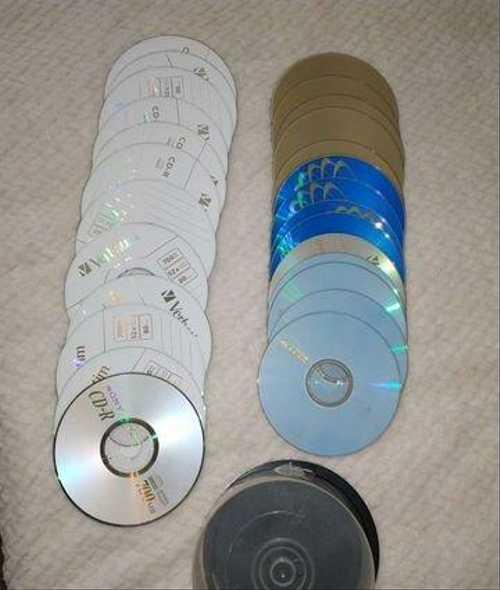 Диски DVD-R (14 шт) и CD -R (12 шт) новые чистые в