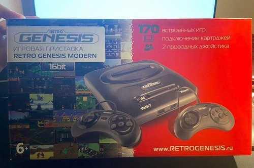 Sega Retro Genesis Modern + 170 игр + 2 джойстика