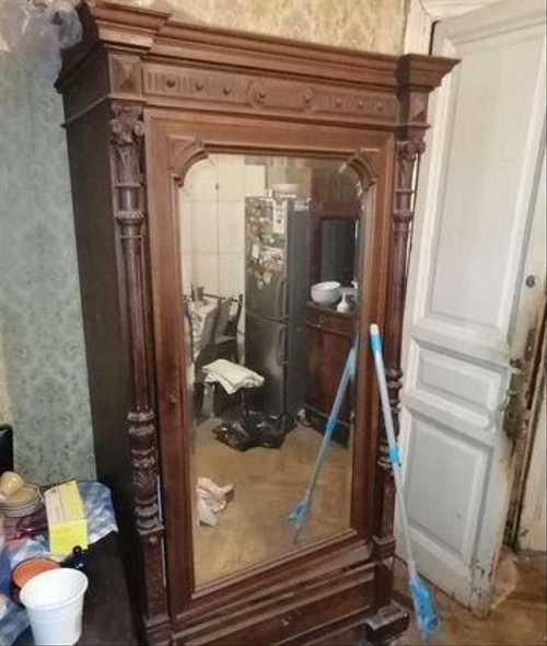 Зеркальный шкаф, 19 век, царизм, антиквариат