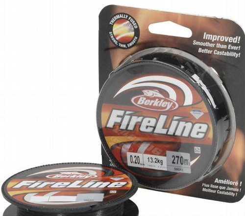 Леска плетеная Berkley FireLine Smoke 110 м 0,08мм