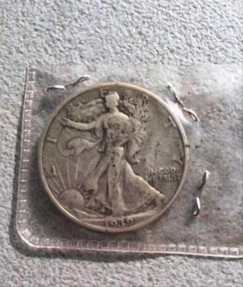 Монета США 1/2 доллара Серебро