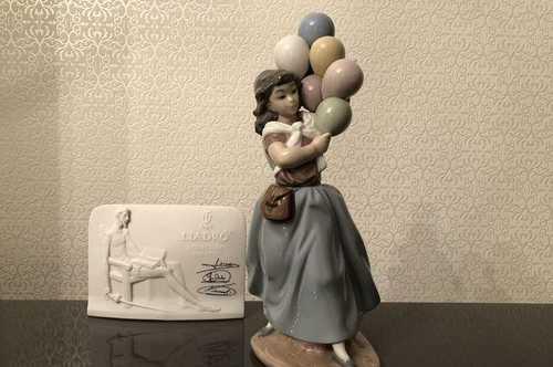 Lladro Ладро фарфор статуэтка Девочка с шариками