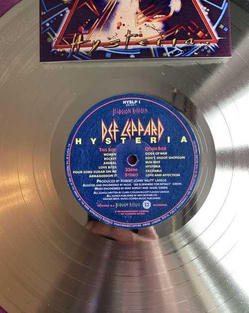 Def Leppard Hysteria Пластинка в раме