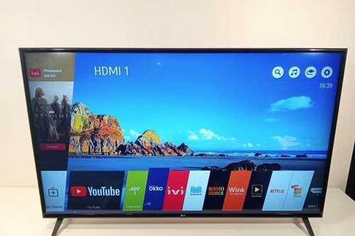 Огромный смарт телевизор 4K UHD LG - 55 дюймов