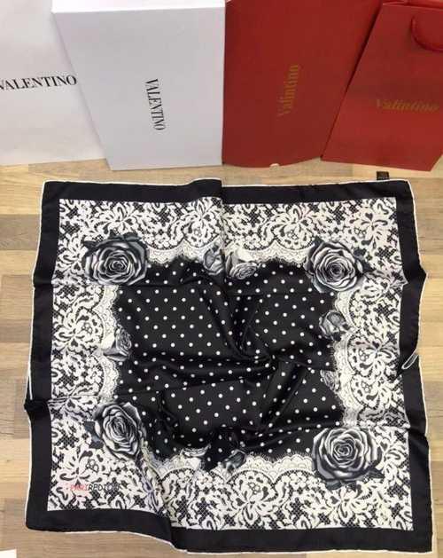 Новый женский шёлковый платок Valentino
