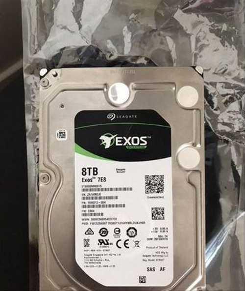 Жесткий диск hdd seagate exos 7e8 8tb sas