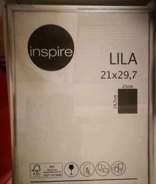 Рамка Inspire «Lila», 21х29,7 см, серебро