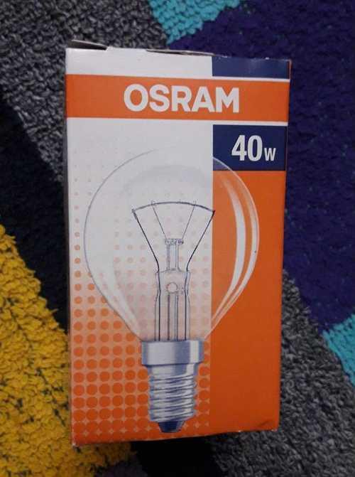 Лампа накаливания osram, 40 Вт, Е14, 230 В новая